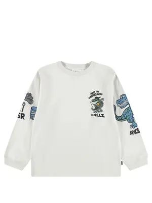 MOLO Long Sleeve "rube" T-shirt With Dinosaur Graphic