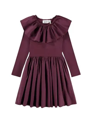 MOLO Long Sleeve Ruffled Organic Cotton Dress