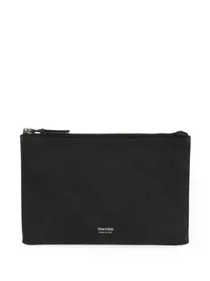 TOM FORD Grained Leather Clutch Bag