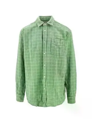 FORET Scout Check-pattern Shirt - Green