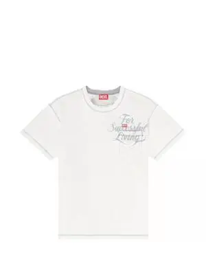 DIESEL® T-shirt With Chest Pocket And Graphic Print