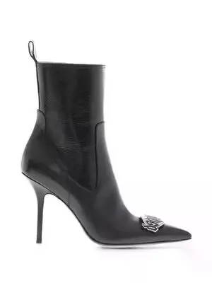 Dsquared2 Gothic Logo-plaque Ankle Boots - Black