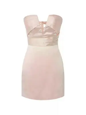 Elisabetta Franchi Off-the-shoulder Mini Dress In Gazar - Pink