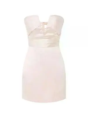 Elisabetta Franchi Off-the-shoulder Mini Dress In Gazar - Pink