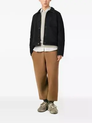 AMI Paris Suede Leather Jacket With Embossed De Coeur