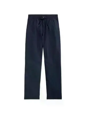Polo Ralph Lauren Seersucker-texture Button-fastening Trousers - Blue
