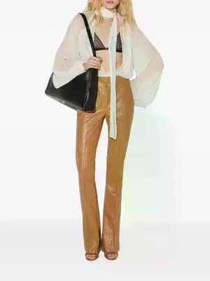 Elisabetta Franchi Fish-scale Pattern Boot-cut Trousers