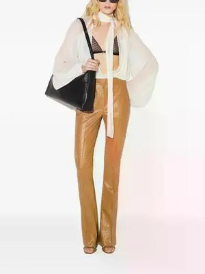 Elisabetta Franchi Fish-scale Pattern Boot-cut Trousers