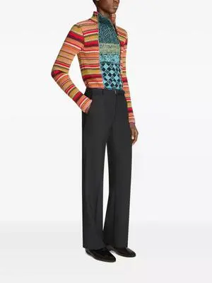 Dries Van Noten Belted Wool Pants
