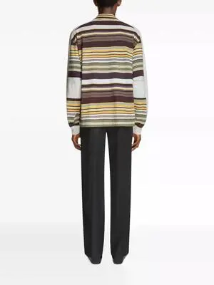 Dries Van Noten Striped Cotton Polo