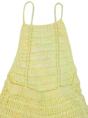 HAIGHT. Pipa Open-knit A-line Mini Dress - Yellow