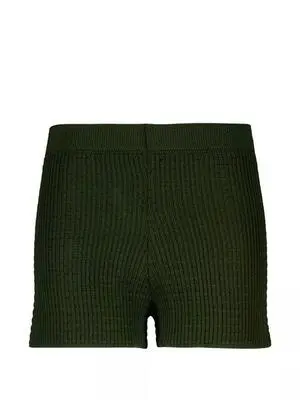 HAIGHT. Lou Textured-stitch Knit Mini Shorts - Green