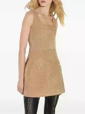 Elisabetta Franchi Knit Mini Dress With Sequins