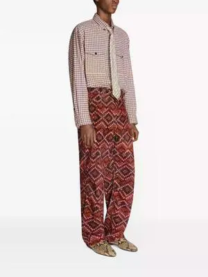 Dries Van Noten Printed Corduroy Pants