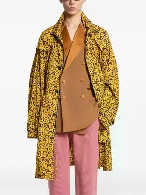 Dries Van Noten Oversized Hooded Parka With Flora Print