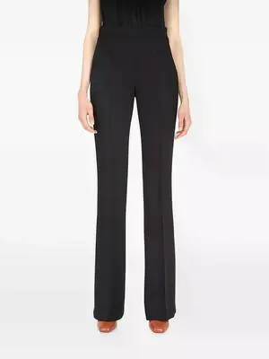 FERRAGAMO Wool Pressed Crease Flared Trousers