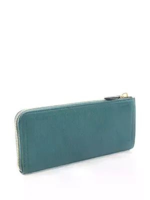 Prada 2010s Metal Logo L-shaped Wallet