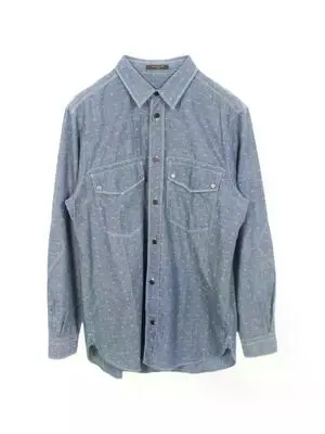 LOUIS VUITTON 2010s Monogram Long-sleeve Shirt - Blue