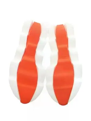 Hermès 2020s Eclair Knit Slip-on Sneakers - White