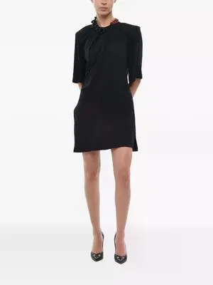Stella McCartney Falabella Chain-detail Draped Mini Dress - Black