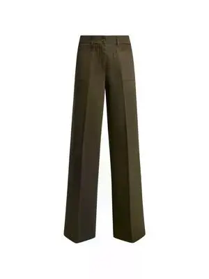 Etro Wide-leg Stretch-cotton Denim Jeans - Green