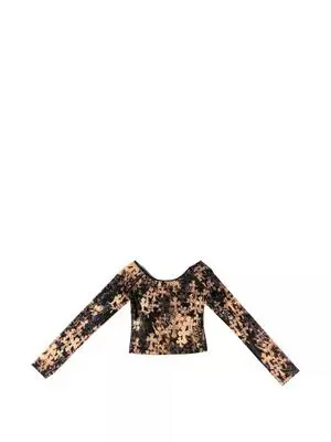 Chrome Hearts Cross-print Mesh Top