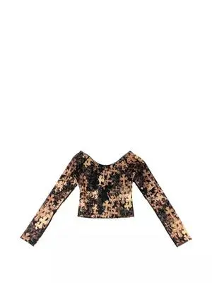 Chrome Hearts Cross-print Mesh Top