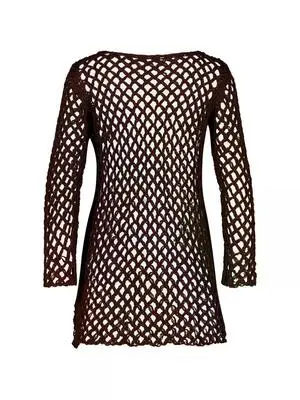 HAIGHT. Flavia Open-knit Boat-neck Mini Dress