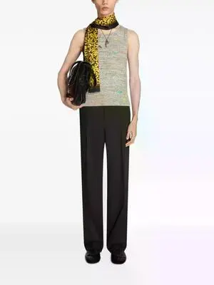 Dries Van Noten Embroidered Wool Sweater - Grey