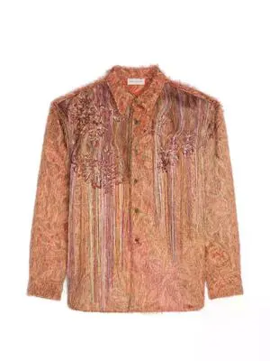 Dries Van Noten Loose Embroidered Shirt - Orange