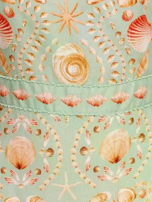 Agua Bendita Seashell Print Maxi Dress