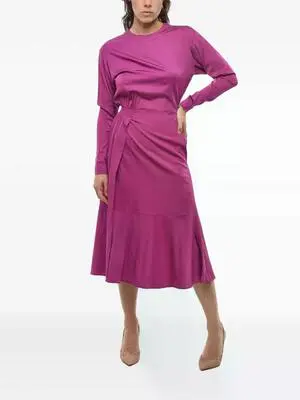 Stella McCartney Dorothy Draped Satin Midi Dress - Pink
