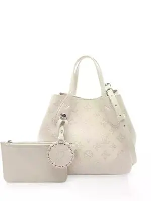 LOUIS VUITTON 2010s Pm Blossom Mahina Handbag - White
