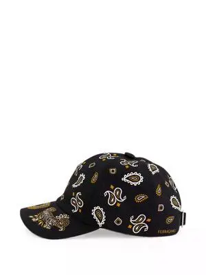 FERRAGAMO Geometric-print Cotton Cap