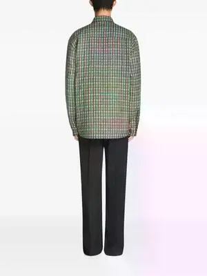 Dries Van Noten Check-pattern Embroidered Overshirt