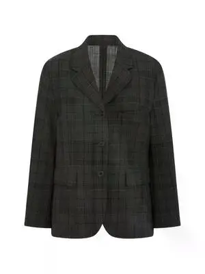 6397 Relaxed Sporting Check-pattern Blazer