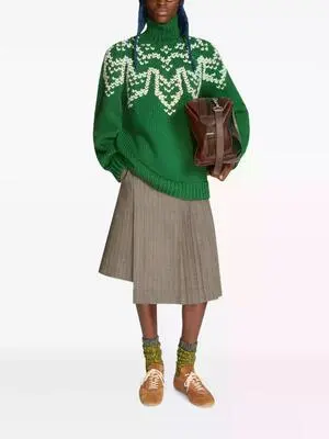 Dries Van Noten Jacquard Wool Socks - Green