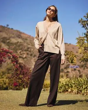 Splendid Angie Texture Slub Pant - Ash Navy