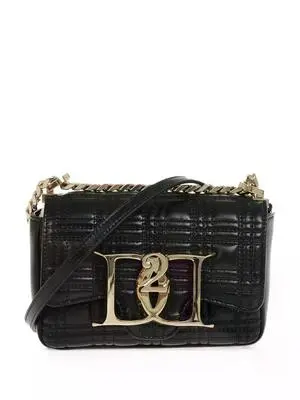 Dsquared2 Quilted Leather Shoulder Bag - Black