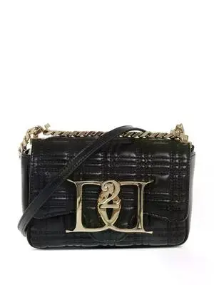 Dsquared2 Quilted Leather Shoulder Bag - Black