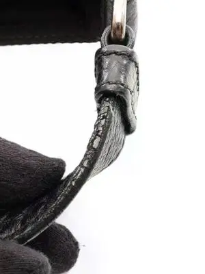 Prada 2010s Logo Plate Shoulder Bag