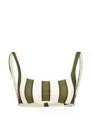 HAIGHT. Thidu Striped Straight-neck Bikini Top