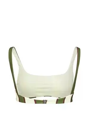 HAIGHT. Thidu Striped Straight-neck Bikini Top