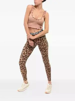 Dsquared2 Ribbed Lettuce-trim Crop Top