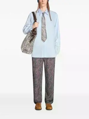 Dries Van Noten Printed Silk Tie