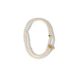 Miu Miu Metal And Pearl Necklace