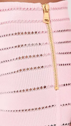 Balmain Flechage Knit Mini Skirt