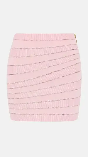 Balmain Flechage Knit Mini Skirt