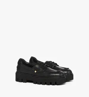 Mcm Platform Loafers In Calfskin - Black