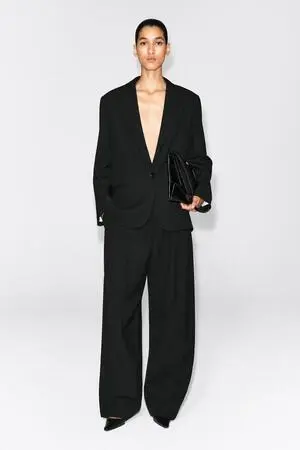 Cos Twill Single-breasted Blazer - Black